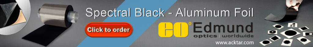 Spectral Black foil | lowestl Black coating | Acktar Optical black coating